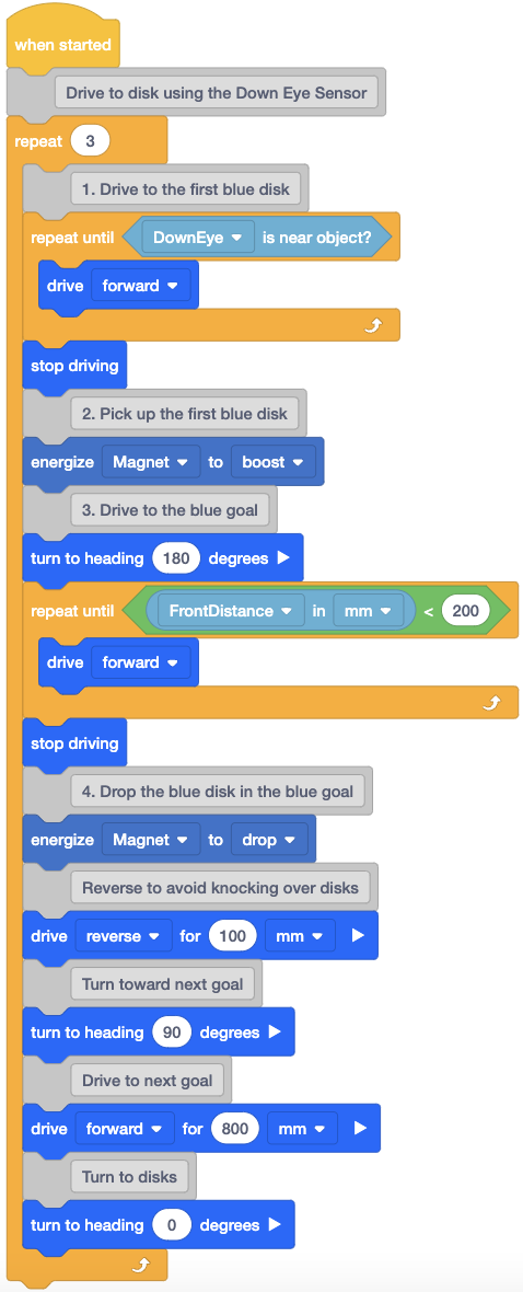 Unit 8 Moving Disks With Loops Lesson 4 Move A Red And Green Disk Vex Education